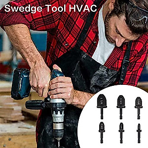 Swedge Tool HVAC Swaging Set - Copper Pipe Expander Swaging Tool Drill Bit Set Precision Flaring Kit HVAC Flaring Tool Bit Set Hand Tools