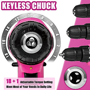 Pink Drill Set for Women, 137 Piece Hand and Power Tool Set with 12V Cordless Drill, Home Tool Kit for DIY, Necessities for Daily Decoration and Maintenance, As a Creative Gift for Ladies