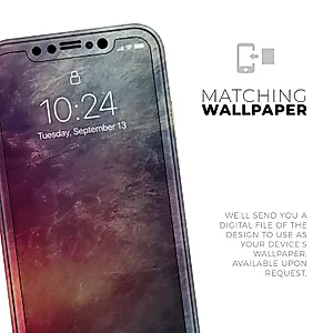 Design Skinz Abstract Fire & Ice V19 - DesignSkinz Protective Vinyl Decal Wrap Skin Cover Compatible with The Apple iPhone XR (Full-Body, Screen Trim & Back Glass Skin)