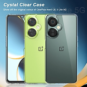 Clear Case for Oneplus N30 5G Case, [Hard PC Back + Soft TPU Bumper] [Anti-Yellowing] Slim Fit Full Protective Shockproof Transparent Case Cover for Oneplus N30 2023, Clear