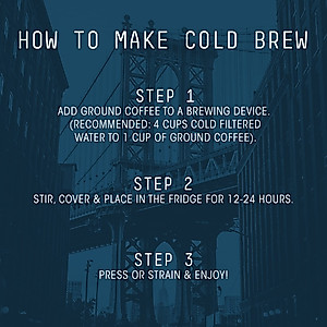 Stone Street Cold Brew Decaf Coffee, Swiss Water Process, Low Acid, 100% Arabica, Gourmet Coffee, Coarse Ground, Medium Roast, 1 LB