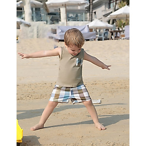 Baby Boys Summer Outfits Cotton Sleeveless Vest+Short Clothes Set Sweatsuits 2T