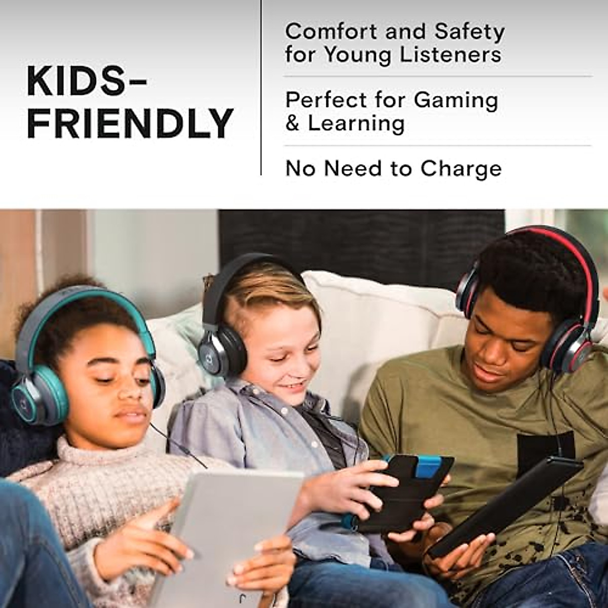 ARTIX CL750 On-Ear Headphones for Laptop, Computer, Cell Phone & Tablet with 3.5mm Jack — Adults & Kids Headphones Wired, Headphones Plug in, Head Phones for Laptop, Headphones with Wire (Aux 3.5 mm)