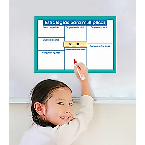 Carson Dellosa Multiplicacion Instructional Set—Reference Chart, Multiplication Charts With Multiplication Facts Through 12, Strategy Reference Bookmarks, Math Skills, Spanish Edition (69 pc)