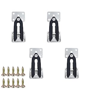 Woogim Iron Sectional Sofa Connector for Sofa Replacement Parts Flat Plastic Black 4 Pcs 121MM