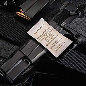 wisedry 20 Gram [12 Packs] Rechargeable Silica Gel Packets Microwave Fast Reactivate in 2MINS Moisture Absorber Desiccant Packs with Orange Indicating Beads Food Grade