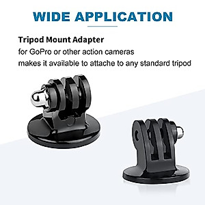 YALLSAME Tripod Mount for GoPro Tripod Mount Adapter with 1/4 Inch -20 Tripod Stud Accessories Compatible with GoPro Hero 2018 11 10 9 8 7 6 5 4 3 3+ 2 1 Session Fusion MAX DJI OSMO Action Camera
