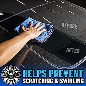 Chemical Guys MIC110003 Professional Grade Premium Microfiber Towels, Blue (16 Inch x 16 Inch) (Pack of 3) - Safe for Car Wash, Home Cleaning & Pet Drying Cloths