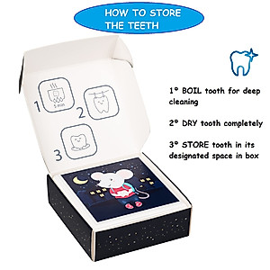 Dravira Baby Keepsake Tooth Box - Lost Teeth Holder Boy and Girl - Tooth Fairy Organizer - Gift for Parents and Kids - White Wood