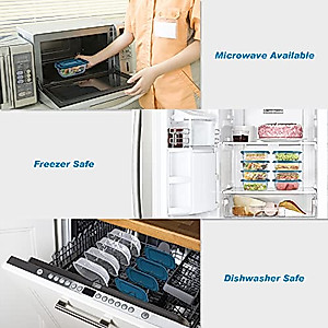 PEDECO 10PCS Rectangle Plastic Portion Box Sets with Lids.Food Storage Box,Container Sets,Food Storage,Food Containers,Plastic Container,use for School,Work and Travel,0.53 Quarts Per Box.