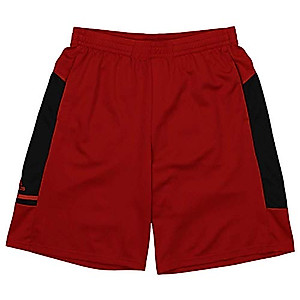 adidas Game Built Player Climalite Short with Pockets, Power Red- Black X-Large
