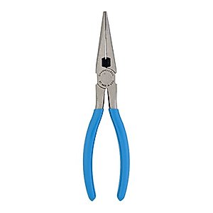 Channellock 317 8-Inch Long Nose Plier with Side Cutter | Needle Nose Pliers with Knife and Anvil - Style Side Cutter | Crosshatch Jaw Forged from High Carbon Steel for Maximum Grip on Materials | Specially Coated for Rust Prevention | Comfort Grips , Blu