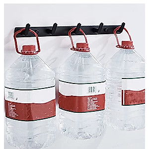 Lonnom Coat Rack Wall Mounted - 6 Hook Modern Glue and Screw Heavy Duty Design Hanger for Coat Hat Towel Purse,Black