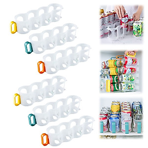 GTHFINE Portable Soda Can Organizer for Refrigerator Shelves, Silicone Soda Storage Rack with Stand, for Refrigerator Shelves, Beer Can Racks, Refrigerator Storage Sliders