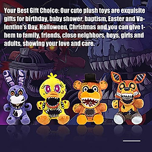 Sumincute Plushies, 4 Pcs FNAF Plushies, Five Nights at Freddy's Plush, FNAF Plushies Set, Freddy's Party Supplies Christmas Birthday Gift for Boys and Girls
