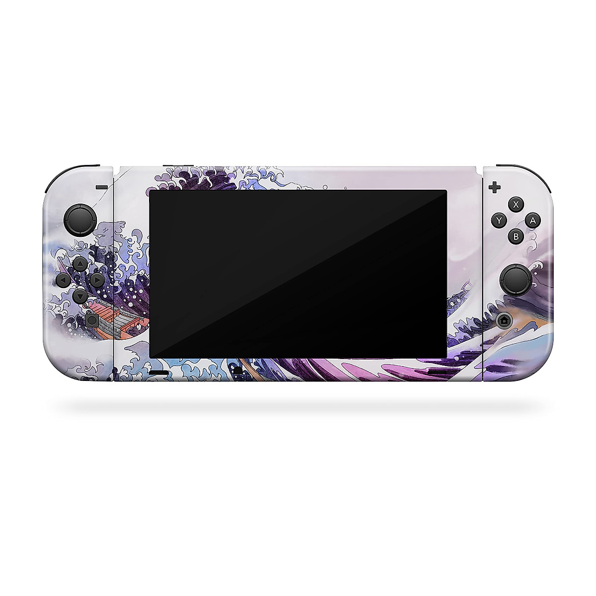 Tacky Design Watercolor Skin Compatible with Nintendo Switch Skin Wrap Cover, Wave Off Kanagawa Skin for Nintendo Switch Stickers, Premium Vinyl 3M Full Wrap Decal.