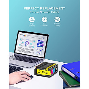 E-Z Ink Pro Compatible Ink Cartridge Replacement for HP 950XL 951XL 950 XL 951 XL to use with OfficeJet Pro 8610 8600 8615 8620 8625 8100 276dw 251dw (3 Black, 2 Cyan, 2 Magenta, 2 Yellow)