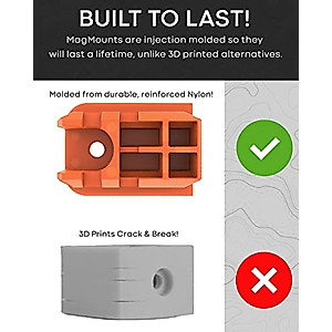 MagMount - Rail Mount Base Plate for Glock and Mantis X2, X3 and X10 | Fits Glock 17 19 22 23 26 | Magazine Base Plate Replacement (Orange)