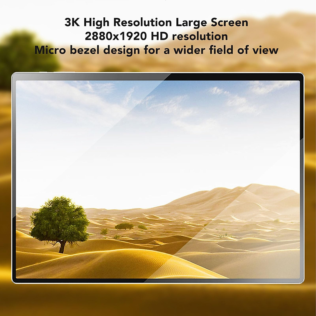 Yunseity Laptop 2 in 1 Touchscreen 12.3 Inch, 16GB RAM 512GB / 1TB SSD Business Laptop with Magnetic Keyboard, 2880x1920 2.4GHZ 5GHZ WiFi Laptop for Windows 11 (16+1TB US Plug)