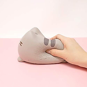 Hamee Pusheen Cat Slow Rising Cute Jumbo Squishy Toy (Bread Scented, 6.3 inch) [Birthday Gift Bags, Party Favors, Gift Basket Filler, Stress Relief Kawaii Stuff Toys] - Loaf