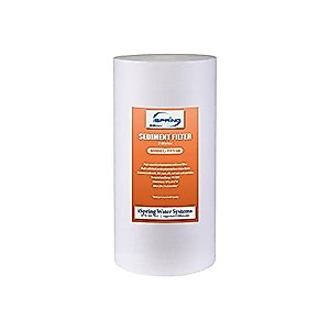 iSpring FP15B Sediment Filter Replacement Cartridge for Whole House Water Filtration Systems, High Capacity 5-Micron Premium PP, 4.5" x 10", White