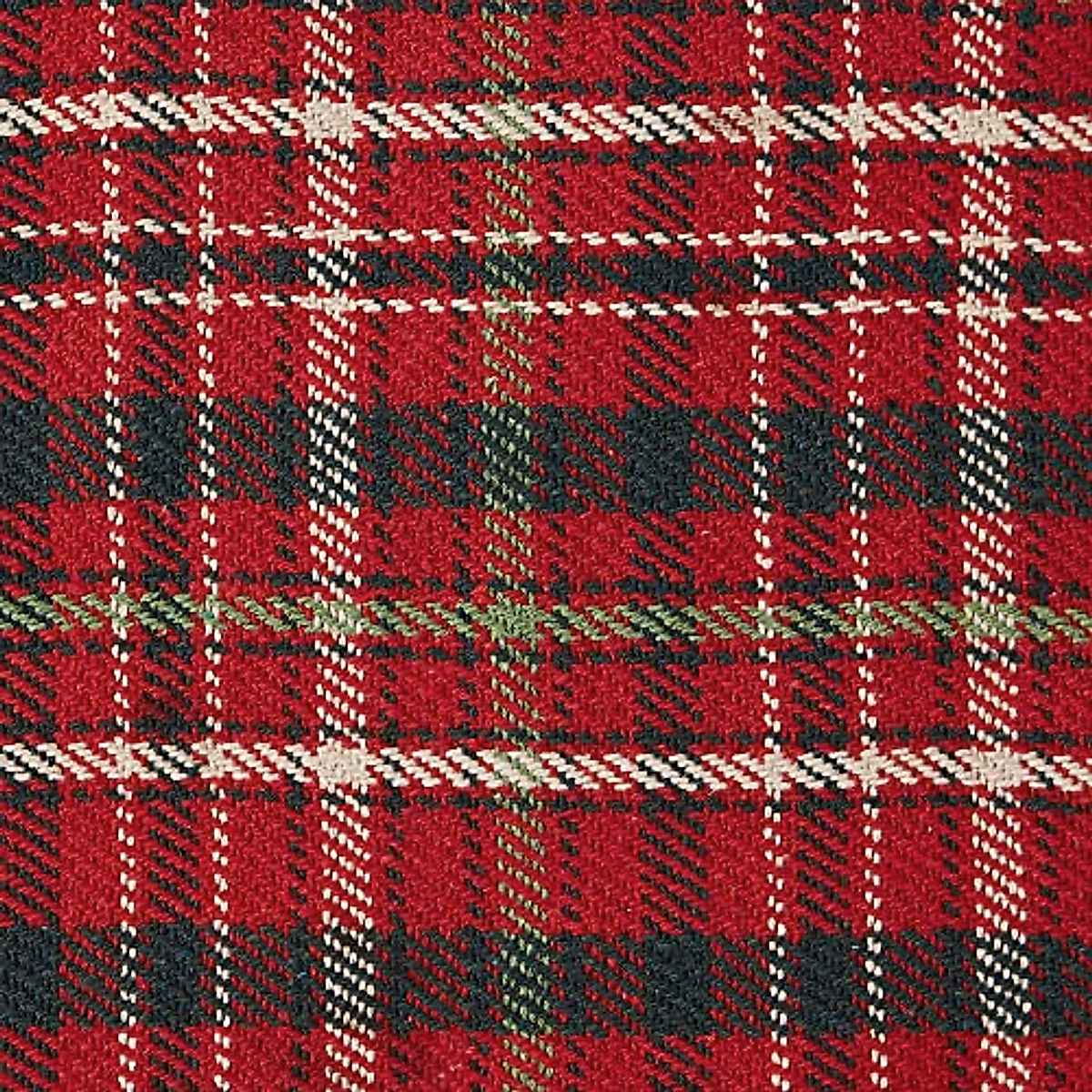 DII Christmas Plaid Décor Collection Recycled Cotton Throw Size Holiday Blankets, 50x60, Tartan Holly Red