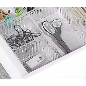 123Arts 4 Pack Plastic Sugar Packet Holders, Tea Bag Bowls, Drawer Organizer