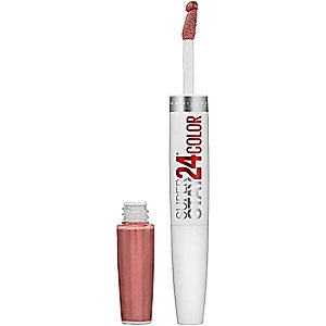 Maybelline SuperStay 24 2-Step Liquid Lipstick Makeup, Committed Coral, 1 kit