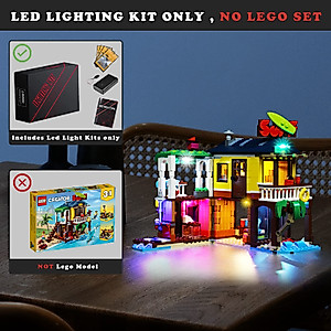 Xunsan LED Light Kit for Lego Creator 3 in1 Surfer Beach House 31118 Building Blocks, Lighting Kit Designed for Lego 31118 Set, Standard Version - NOT Included Lego Model