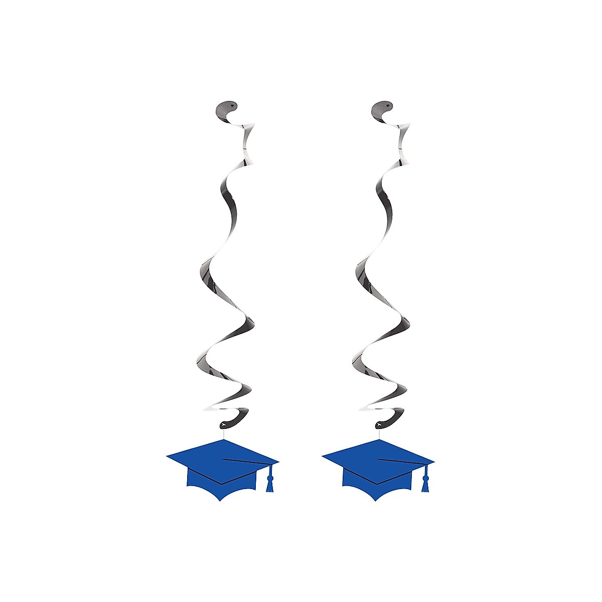 Creative Converting Blue Graduation Dizzy Danglers, Assorted sizes