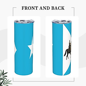 LIICHEES Flag Of Khaatumo State Of Somalia Stainless Steel Vacuum Insulated Tumbler 20oz Coffee Cups Travel Mug Water Cup with Metal Straw Cleaning Brush