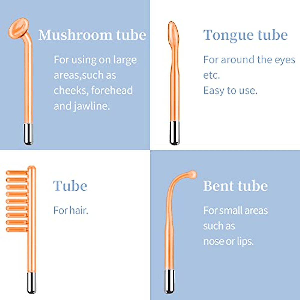 High Frequency Facial Machine - TUMAKOU Portable Handheld High Frequency Facial Skin Wand Machine with 4 Different Tubes