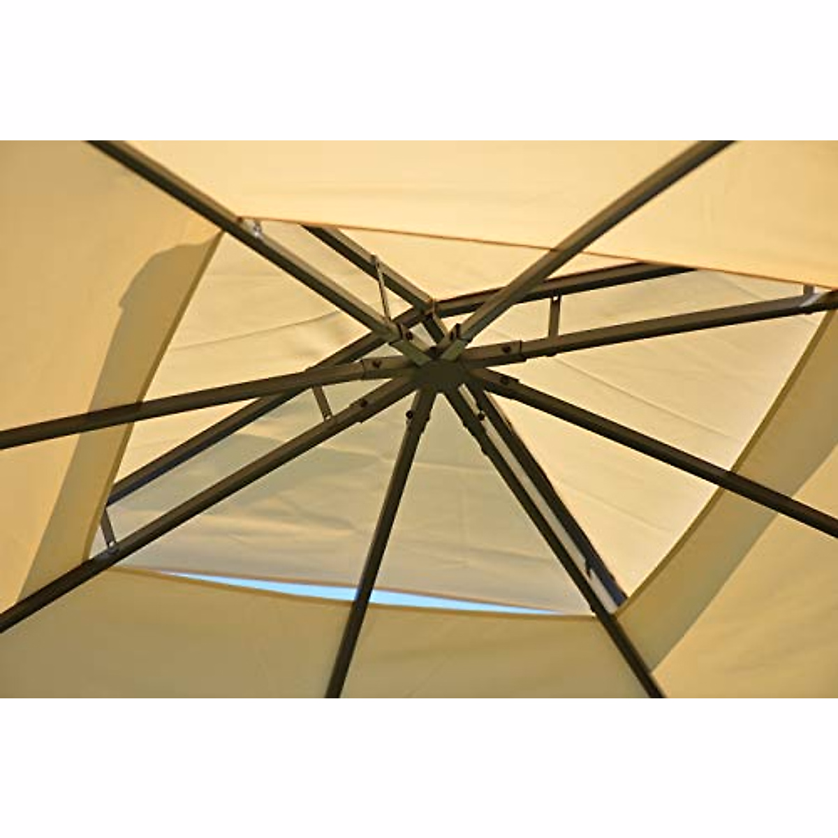 12'x12' Hardtop Metal Gazebo, Outdoor Galvanized Steel Double Roof Canopy, Aluminum Frame Permanent Pavilion with Netting and Curtains for Patio, Backyard, Deck and Lawns