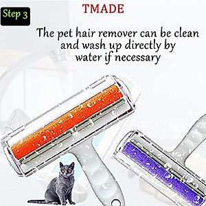 Pet Hair Remover Lint Roller - Reusable Cat and Dog Hair Removers, for Furniture, Couch, Carpet, Clothes, Car Seats, Bedding, Portable Multi-Surface, Upgraded, Rollers, Fur Removal Tool | by TMADE