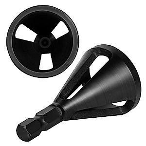 Odowalker 4 Pcs HSS Deburring External Chamfer Tool,CR12MOV Steel Hex &Triangle Shank Burr Remover for Drill Bit Fits for Bolts 4mm-19mm