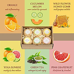 Mind Body Balance Aromatherapy Bath Bomb Gift Set: Relax, Rejuvenate and Revitalize Your Body, Mind and Soul with 6 Refreshing and Aromatic Scents
