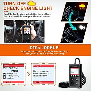 THINKCAR Thinkobd20 Automotive Code Reader, OBD2 Scanner, Check Engine Light, Emissions Scanner, Live Data Stream, Smog Check, Universal for All OBD II Protocol Cars After 1996 [Elite Version]