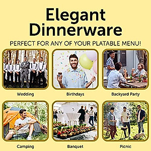 BESTYTY 40-Pack Clear Plastic Plates - 6-Inch Microwave Safe Plastic Plate - Disposable Clear Plates for Party, Wedding Dessert Plates, Catering Disposable Plates, Food Service Supplies