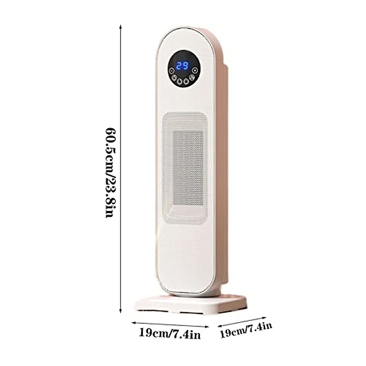 Outdoor Garden Heater Ceramic Space Heater, 2000W Portable Quiet Heater with Remote Control & 12h Timer, Thermostat, Overheat & Tip-Over Protection, Electric Rotating Heater Patio