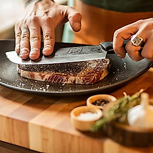 Daozi, Forged Cleaver Butcher Knife, 7.9-in High Carbon Steel Blade, Handmade Chinese Traditional Knife,Best for Chopping, Slicing, Cutting Meat,Fish,Ham