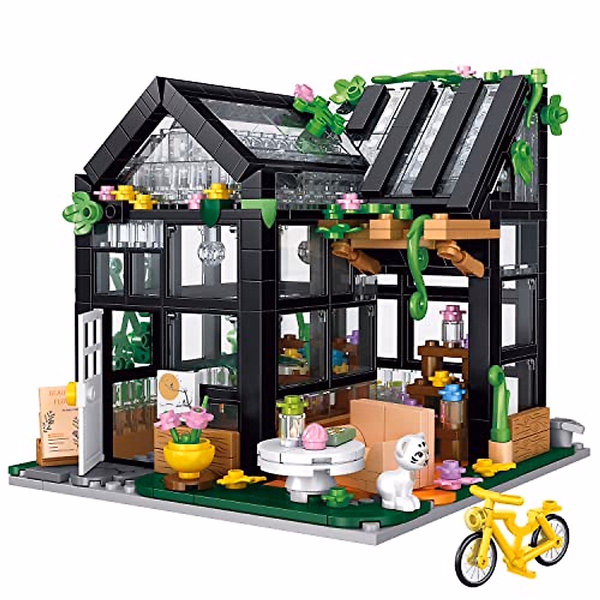 Mesiondy Flower House Building Set, Compatible with Lego Flower Friends House, Create a Warm and Beautiful Environment, Gift for Girls 6-12(567 Pcs)