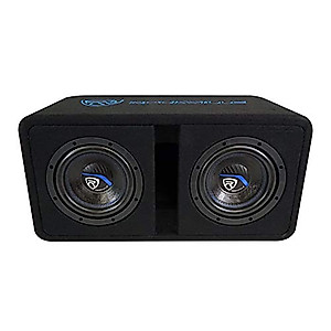 Rockville DV8K52 Dual 8" K5 1600w Car Subwoofers+Vented Sub Enclosure Box/2 Ohm