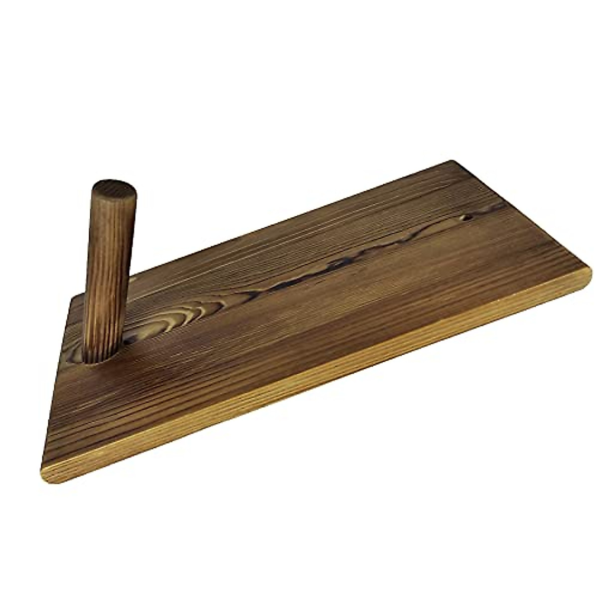 Meng Club Multi-use Rustic Long Mounted Corner Decorative Dark Wall Floating Bookshelf with 30 Degree Angle Wooden Bar for Living Room, Solid Pine Wood Wall Book Shelves Set for Hanging Coats Hook