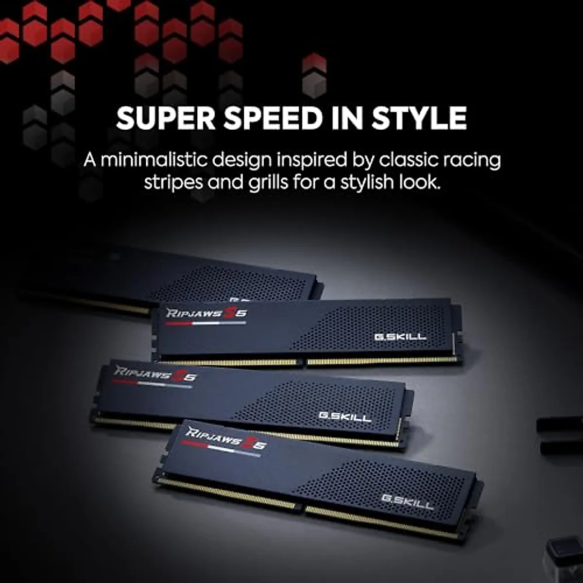 G.SKILL Ripjaws S5 Series (Intel XMP 3.0) DDR5 RAM 64GB (2x32GB) 5600MT/s CL28-34-34-89 1.35V Desktop Computer Memory UDIMM - Matte Black (F5-5600J2834F32GX2-RS5K)