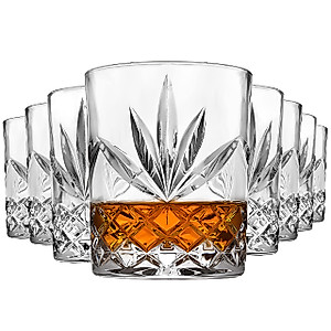Godinger Whiskey Glasses, Old Fashioned Whiskey Glass, Drinking Glasses for Scotch, Cocktails, Water, Juice - Set of 8