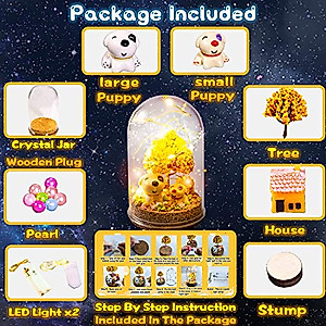 HeyKiddo Make Your Own Magic Night Light - Fairy Lantern Craft Kit for Kids, Arts and Crafts Nightlight Project Novelty for Girl Age 4 5 6 7 8 9 Year Old, DIY Decorative lamp Set for Room Decor
