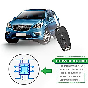 Extra-Partss Keyless Remote Car Key Fob Replacement for 2016 2017 2018 2019 Cruze (XL8 Systems Only) 4 Button LXP-T004 433Mhz (1)