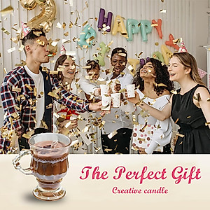 LPUSA Iced Coffee Candle Scented Natural and Organic Soy Wax Candle Mug Candle for Aromatherapy, Meditation, Home Decor, Brown