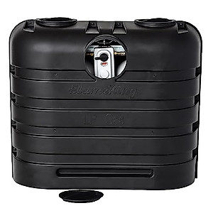 Flame King Dual 30LB LP Propane Tank Light Plastic Heavy Duty Cover for RV, Travel Trailer, Camper And Recreational Vehicle - Black