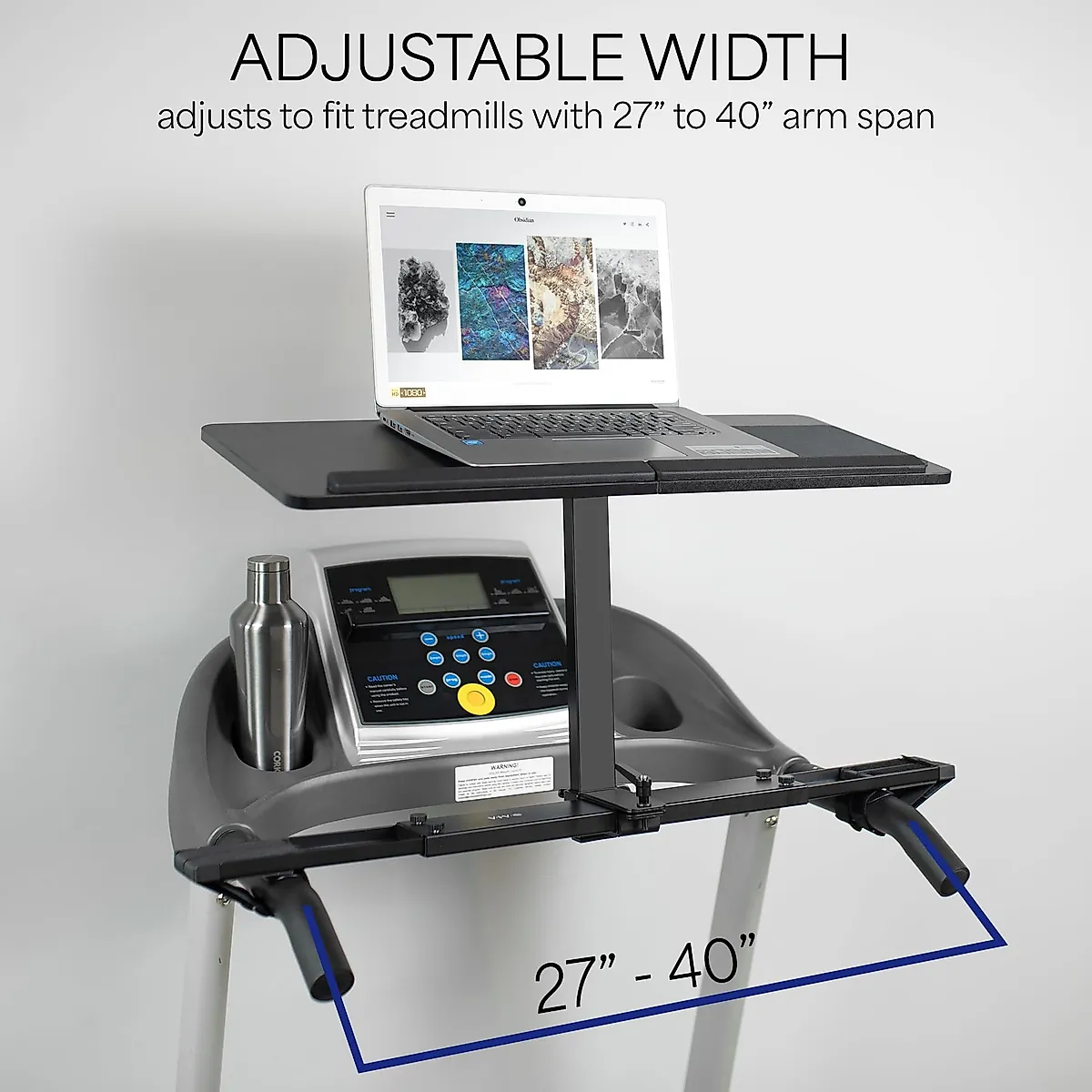 VIVO Universal Wooden Laptop Treadmill Desk, Adjustable Ergonomic Notebook Mount Stand for Treadmills, Includes Mouse Pad and Wrist Support, Stand-TDML4